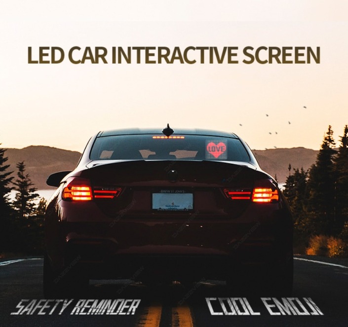 Small Interactive Car Rear Window LED Display - Dazzview