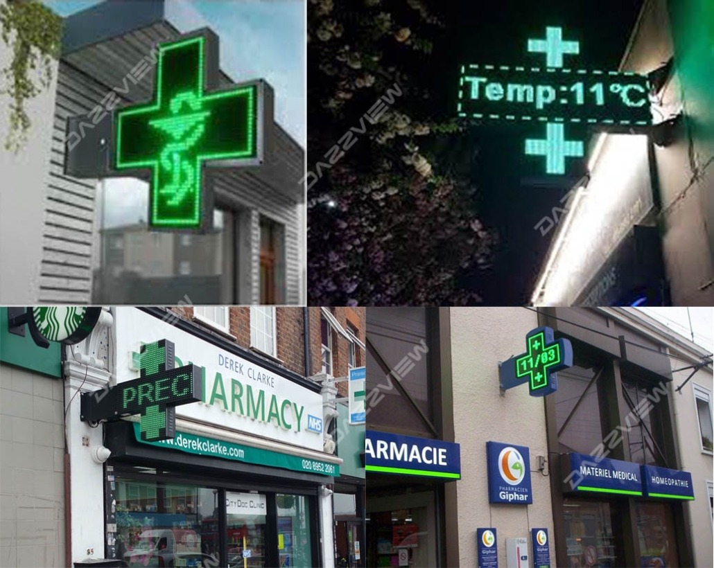 Cross LED Display for Pharmacy - Dazzview Technology