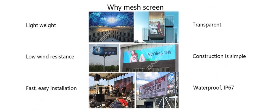 Light Weight Transparent Mesh LED Display - Dazzview